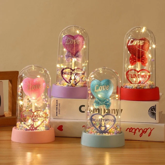 ROMANTIC GLOW LED Light Transparent LED Love Lamp Party Decoration £9. ...