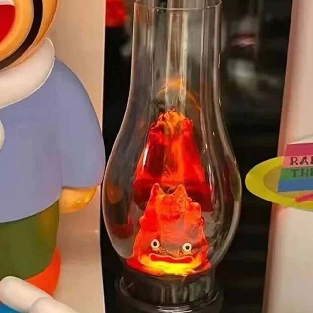 STUDIO GHIBLI HOWL'S Moving Castle Calcifer Night Light Desktop Lamp ...