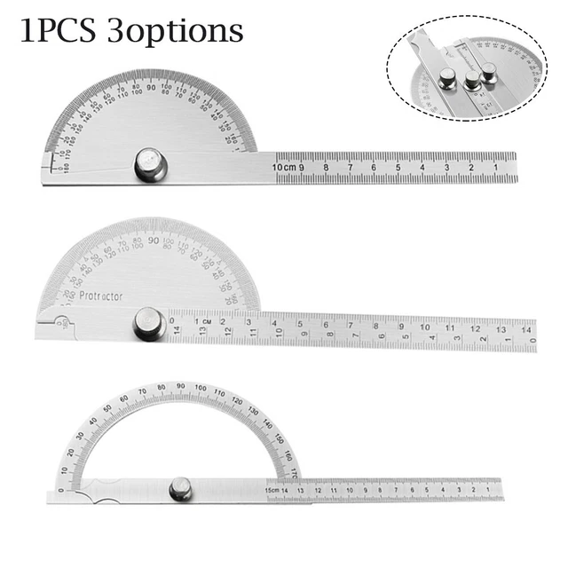 180?? PROTRACTOR METAL Angle Finder Goniometer Stainless Steel 0-100mm ...