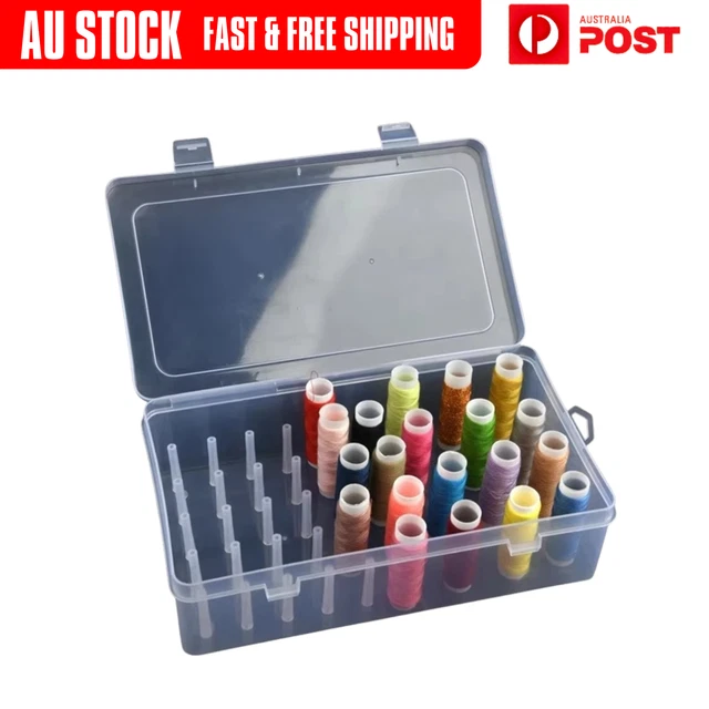 42 SPOOL SEWING Thread Storage Box Embroidery Bobbin Case Holder ...