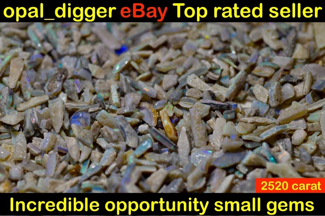 OPAL AUSTRALIAN ROUGH GORGEOUS PARCEL BLACK DARK CRYSTAL BRIGHT GEMS 2520c VIDEO EUR 0,60 ...