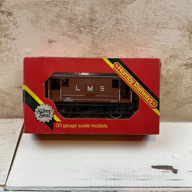VINTAGE HORNBY R.107 L.M.S BRAKE VAN ‘LMS’ Livery, REAR LIGHT VERSION ...