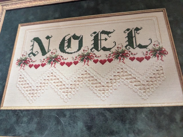 RARE CROSS STITCH hardanger charts only Emie Bishop Cross 'n Patch Noel ...