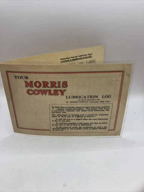 THE MORRIS COWLEY Castrol Wakefield Lubricant Wall Chart £9.99 ...