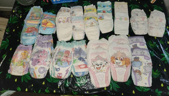 VINTAGE DIAPER LOT huggies luvs pampers pullups easyups plastic backed ...