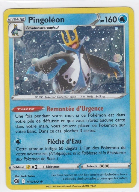 CARTE POKÉMON PINGOLÉON 160 PV - 037/172 - Rare holo EUR 1,50 - PicClick FR