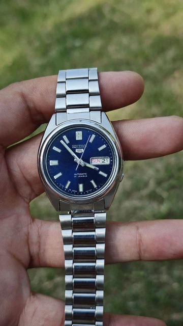 SEIKO 5 AUTOMATIC Men's Watch 7S26 - Blue Dial - Day Date £162.85 - PicClick UK