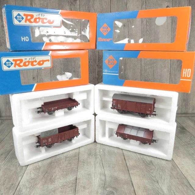 ROCO 46053, 46016, 4314S, 46011 - H0 - Güterwagen Konvolut - DB - OVP ...