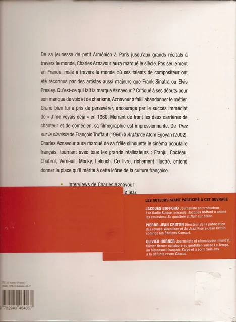 CHARLES AZNAVOUR - l'éternel bohème - livre NEUF sous blister- 2011 EUR ...