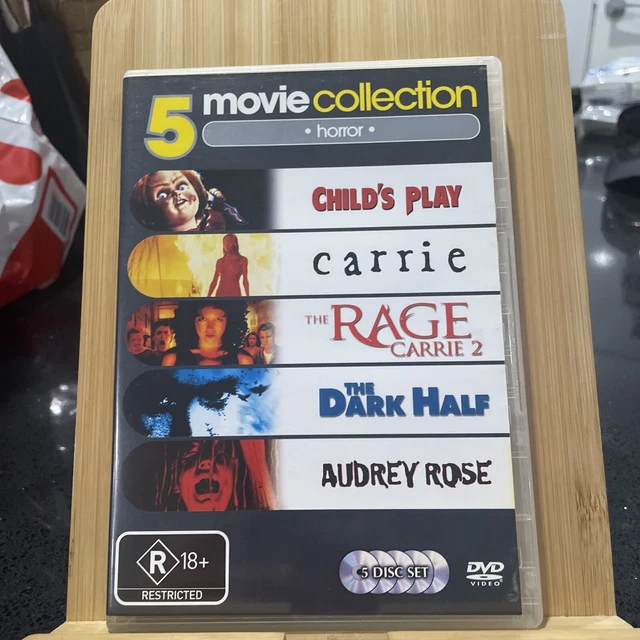 5 HORROR MOVIE collection Dvd Child’s Play, Carrie, The Rage, Dark Half ...