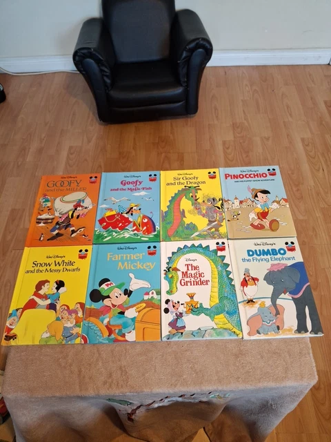 DISNEYS WONDERFUL WORLD Of Reading Book Lot 8 Vtg 70s 80s Glossy Goofy DISNEYS WONDERFUL WORLD Of Reading Book Lot 8 Vtg 70s 80s Glossy Goofy
