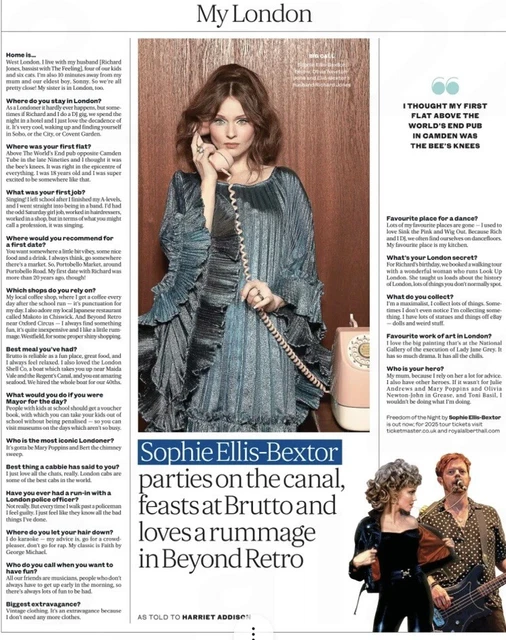 SOPHIE ELLIS-BEXTOR INTERVIEW Olivia Newton-John Newspaper Article ...
