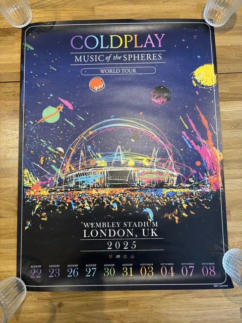 COLDPLAY MUSIC OF The Spheres Wembley 2025 Official Poster Numbered ...
