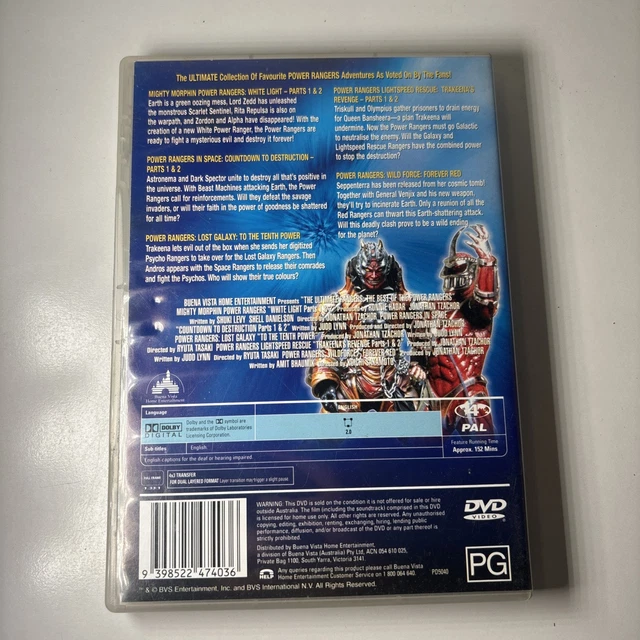 BEST OF THE Power Rangers Ultimate Rangers DVD Region 4 2003 Free Fast ...