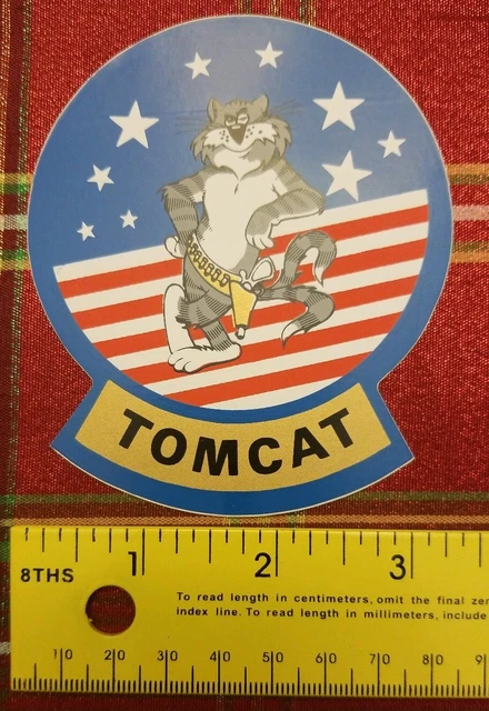 GENUINE GRUMMAN F-14 Tomcat (Stars & Bars) 3-1/4" x 3-7/8" Sticker £4. ...