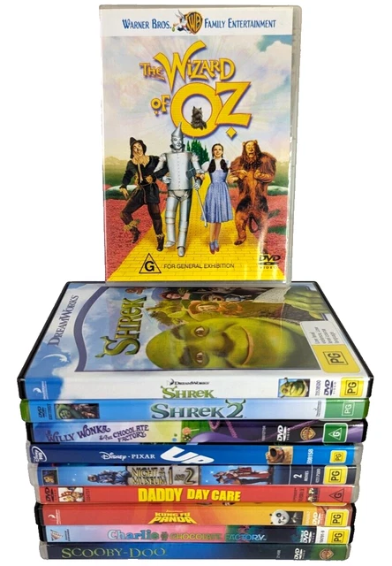 (10) CHILDREN DISNEY Kids (DVD) Bundle Lot Movies - Up Shrek 2 Kung Fu ...