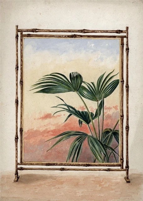 DESIGN FOR A Screen - Floral Still Life Flowers Study Watercolour ...