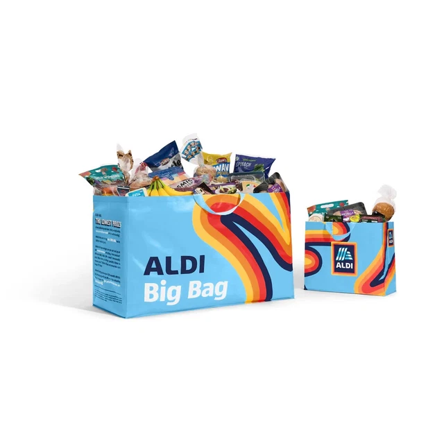 2025 THE ALDI Big Bag Collection Heritage Rainbow Stripe Tote Confirmed ...