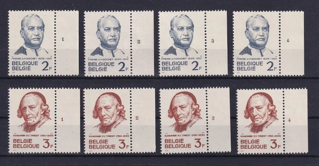 [AM4064] BELGIUM N°1214/1215 (pltn°set) Historical Figures MNH ...