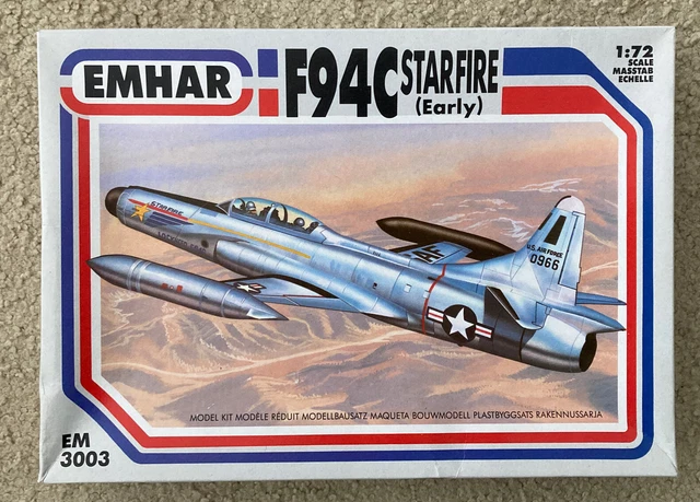 F-94C STARFIRE (EARLY) Emhar Kit Lockheed 1/72 Scale Ref. EM 3003 Circa ...