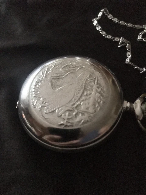 VINTAGE SOWJETISCHE MARNNA taschenuhr hccp mit kette EUR 60,00 ...