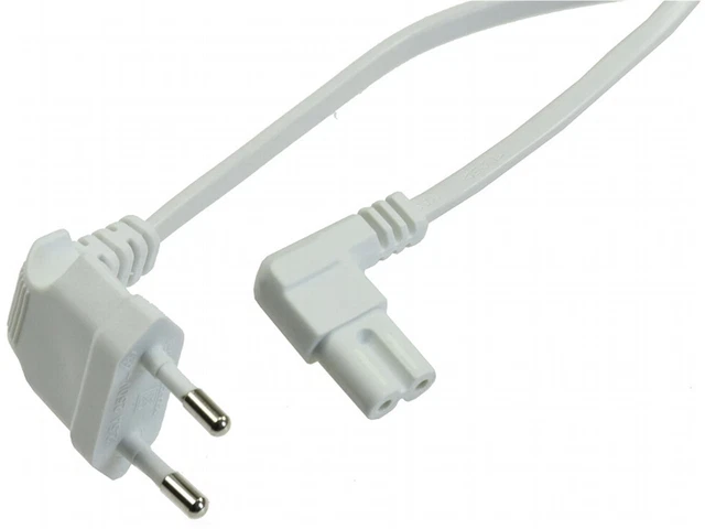 NETZKABEL WINKEL EURO > Winkel Doppelnut abgewinketer Stecker Kabel EUR ...