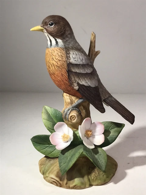 VINTAGE ROBIN #9386 Andrea by Sadek Porcelain Bird Figurine Japan 6 ...