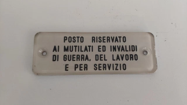 TARGHETTA POSTO RISERVATO Carrozze FS Treni Ferrovie dello Stato EUR 10 ...