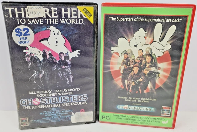 GHOSTBUSTERS & GHOSTBUSTERS II 2 VHS Video Tape Ex Rental Big Box Clam Shell $149.99 - PicClick AU