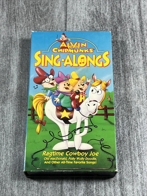 ALVIN AND THE Chipmunks Sing-Alongs VHS Family Animation Ragtime Cowboy ...