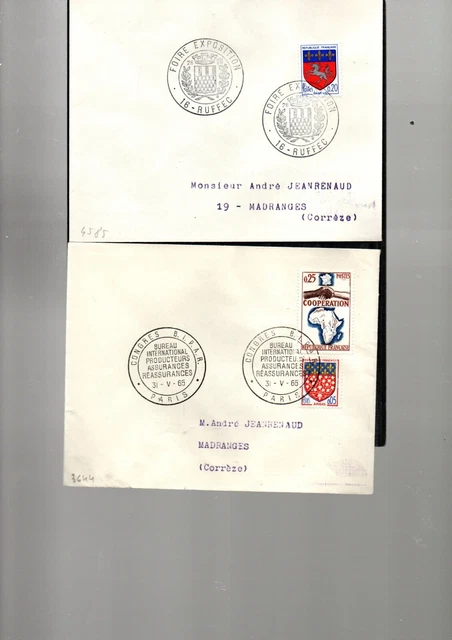 LOT DE 2 Enveloppes 1Er Jour France 1965 1968 EUR 1,30 - PicClick FR
