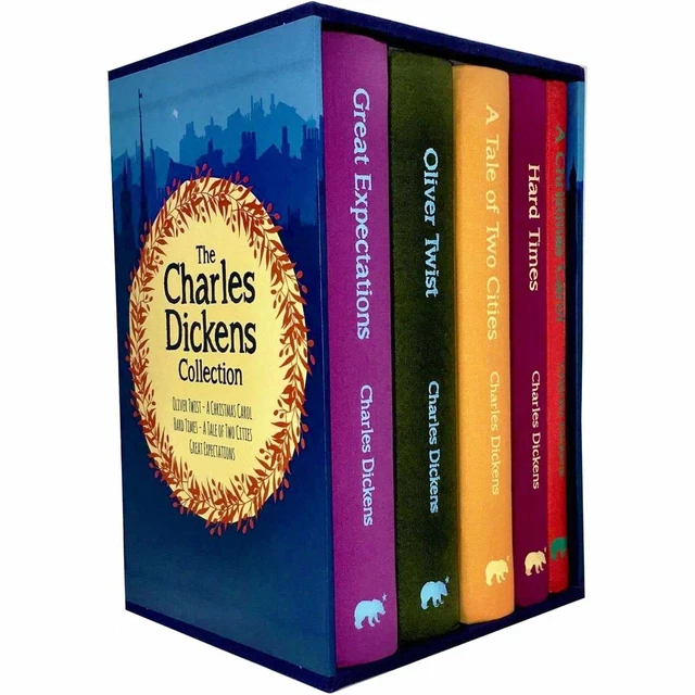 THE CHARLES DICKENS Deluxe Hardback Collection 5 Books Box Set ...