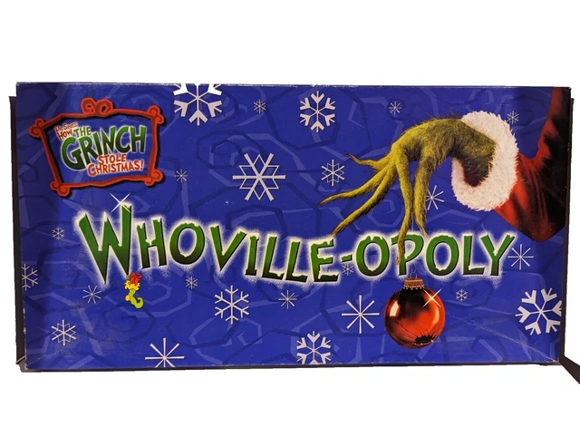 WHOVILLE-OPOLY GAME - Dr. Seuss How The Grinch Stole Christmas - 100% ...