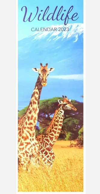 2023 WILDLIFE TALL Slim Wall Calendar Wild Animals Lions Tigers ...