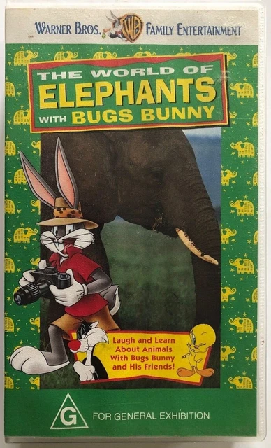 THE WORLD OF Elephants with Bugs Bunny VHS Looney Tunes Animated & Live ...
