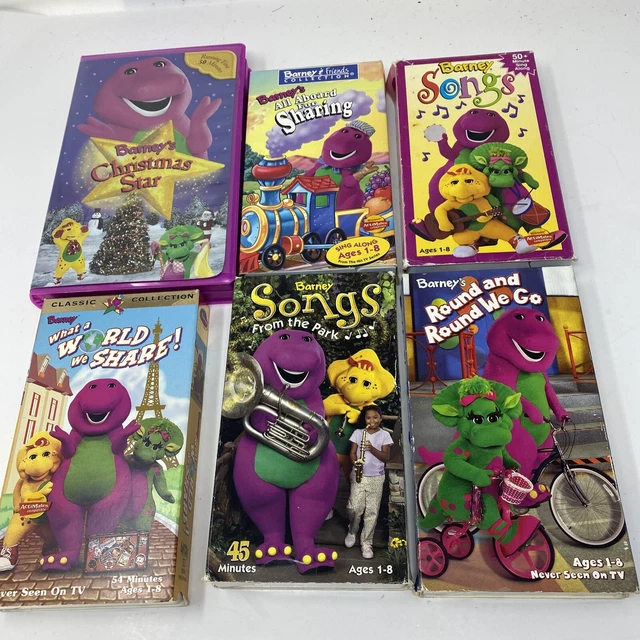 BARNEY - VHS - Lot Of 5 - FROM THE PARK, OUTDOOR FUN, BEST MOMENTS ...