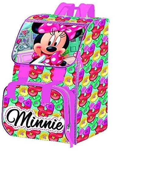 ZAINO SCUOLA ESTENSIBILE Minnie Mouse Topolina Disney Rosa Bimba ...