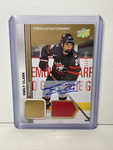 EMILY CLARK 2023 Team Canada Women Patch Auto /175 $34.50 - PicClick CA