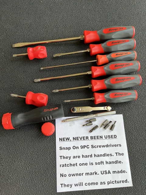 SNAP ON TOOLS screwdriver set with ratcheting hard handle NEW $190.00 ...