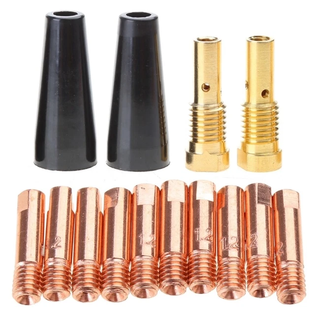 MIG WELDING KIT Flux Cores Gasless Nozzle Brass Welding Tips ...