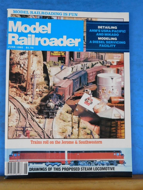 MODEL RAILROADER MAGAZINE 1982 June Detail AHM USRA Pacific Mikado ...