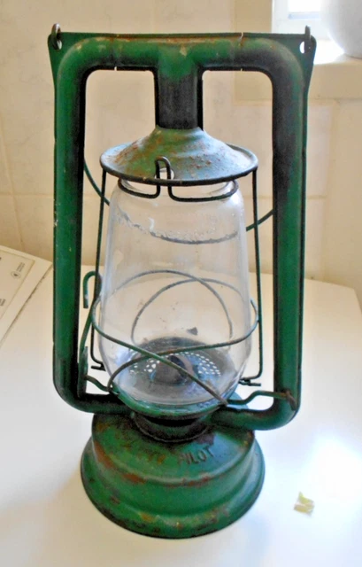VINTAGE CHALWYN PILOT Hurricane Lamp / Lantern Original Glass Made In ...