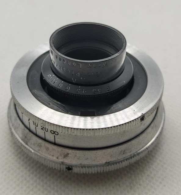 RARE CINEMA LENS Wray London Plustrar 2 inch (50mm) f3.5 Leica M39, LTM ...