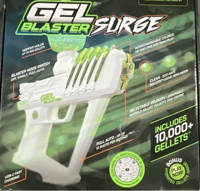 GEL BLASTER SURGE Ultimate Water Gellet Blaster Gen3, Fun for Ages 9 ...