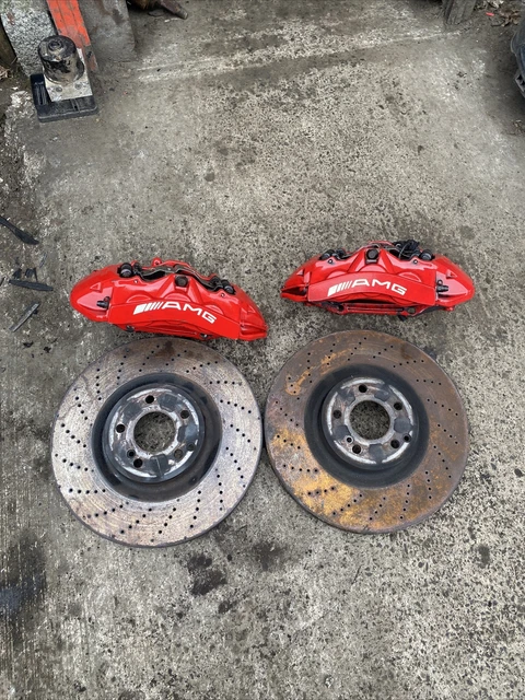 MERCEDES C63 AMG W204 Front Brembo Brake Calipers Pair And Discs £550.00 - PicClick UK