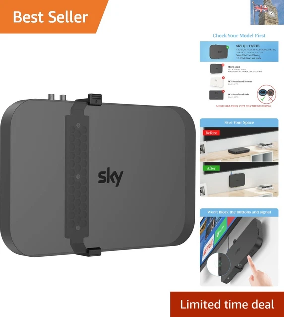 SKY Q WALL Mount Bracket with No Signal Loss - Ideal for 1TB/2TB Boxes ...