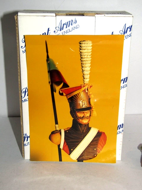 PRESENT ARMS MILITARY Minatures Resin/Metal Kit Napoleonic Red Lancer ...