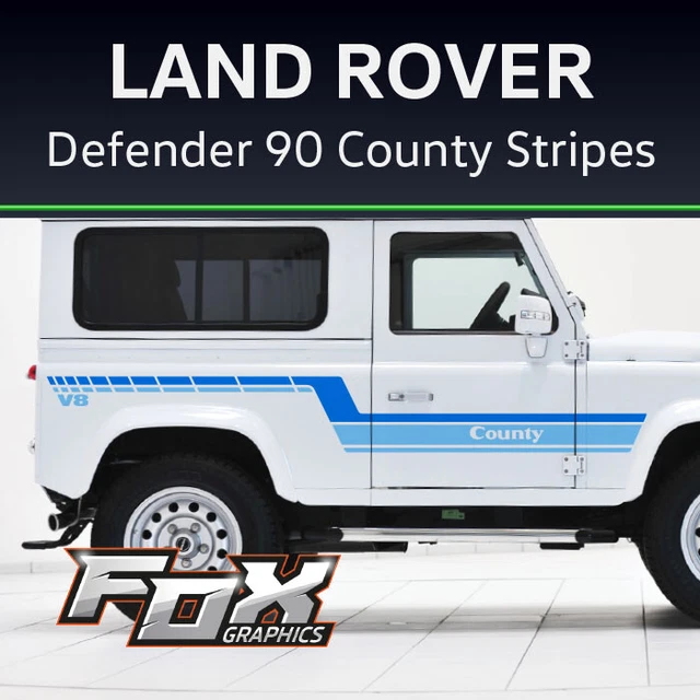LAND ROVER DEFENDER 90 County 2 colour side decal kit (aftermarket) £59 ...