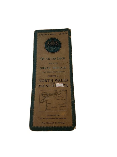 ORDNANCE SURVEY QUARTER-INCH Map Sheet 4 North Wales Manchester 1946 £9 ...