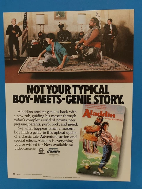 ALADDIN - BUD Spencer - Luca Venantini - Original 1987 Video Print Ad ...